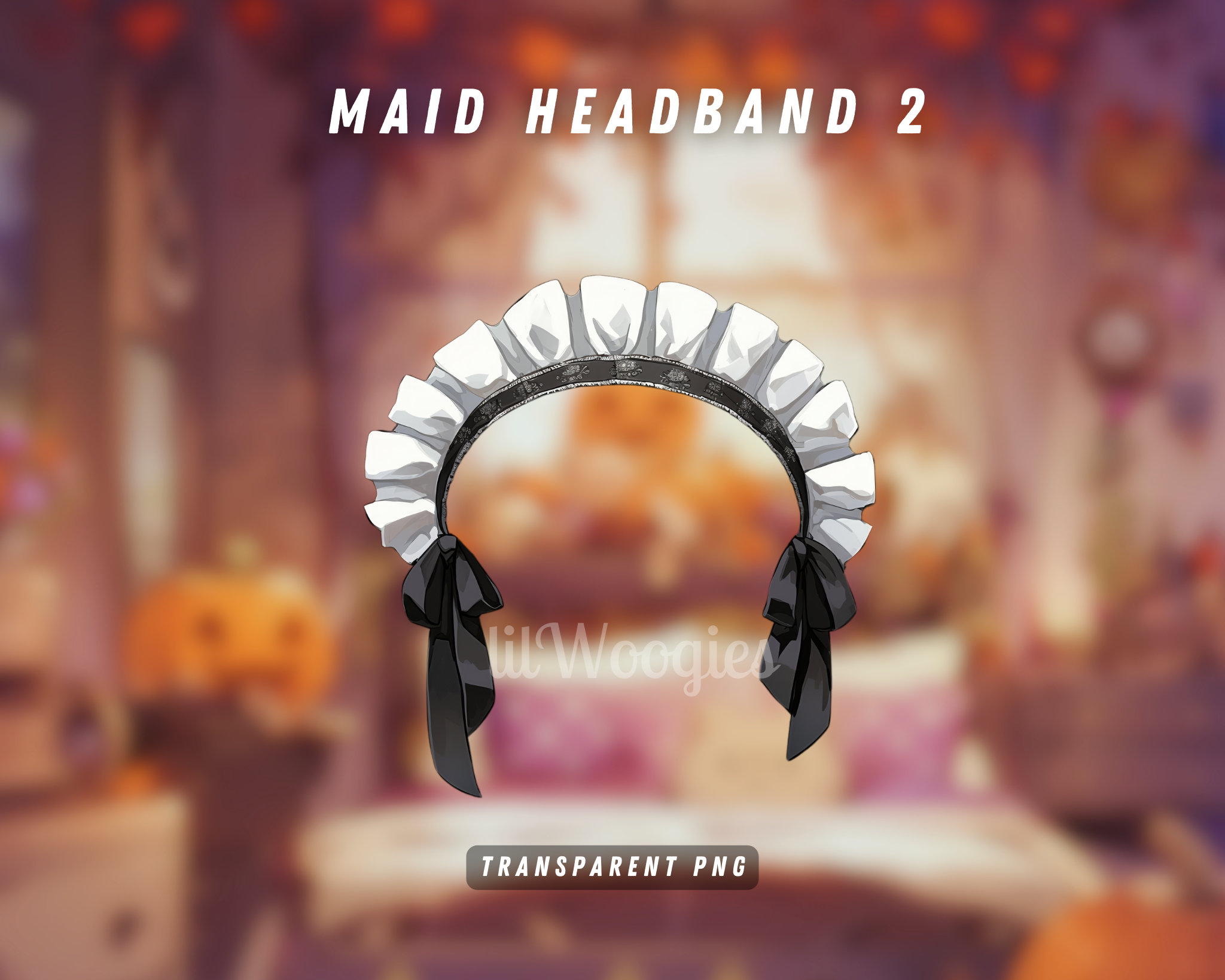 5x Vtuber Maid Hat Assets Mobcap Cute Bonnet Transparent Overlay ...