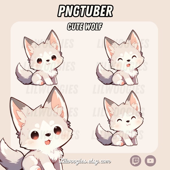 Kawaii Chibi Wolf Cute Chibi White Fox 14726891 Vector Art At Vecteezy