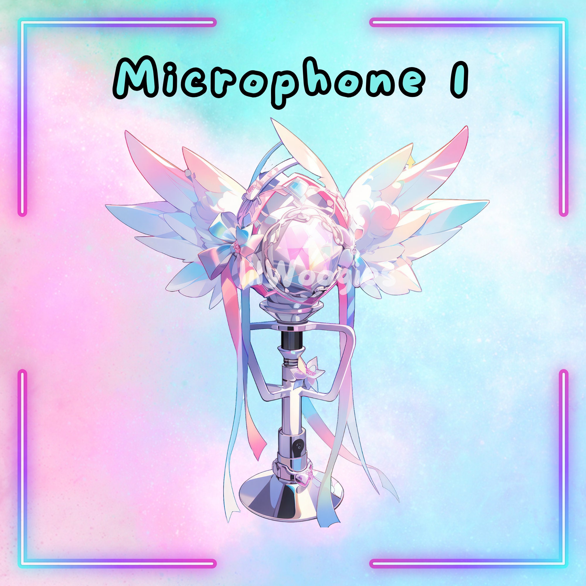 3x Vtuber Microphones Angelic| Cute | Kawaii | Pink | Glossy | Digital ...