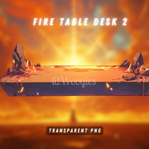 Vtuber Fire Table Desks 5x | Pngtuber | Transparent Props | Cute ...