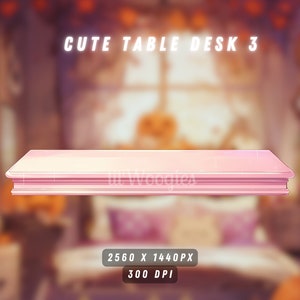 Vtuber Cute Table Desks 5x | Pngtuber | Transparent Props | Cute ...