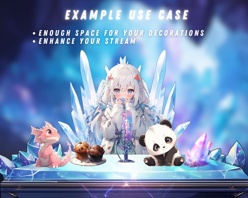 Vtuber Crystal Table Desks 5x Pngtuber Transparent Props Cute Assets ...