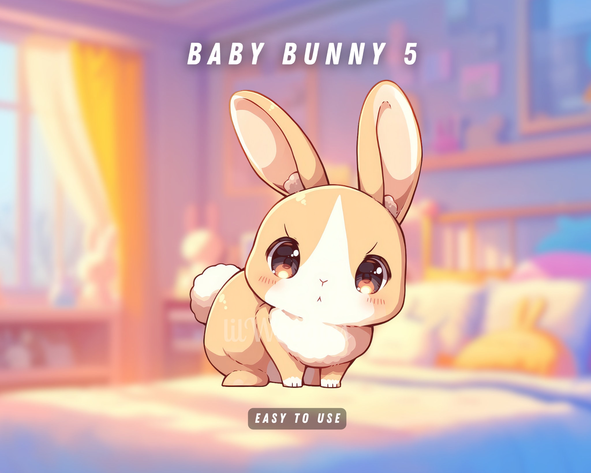 5x VTUBER Baby Bunny Fantasy Kawaii Pets Cute Anime Rabbit Best Friends ...