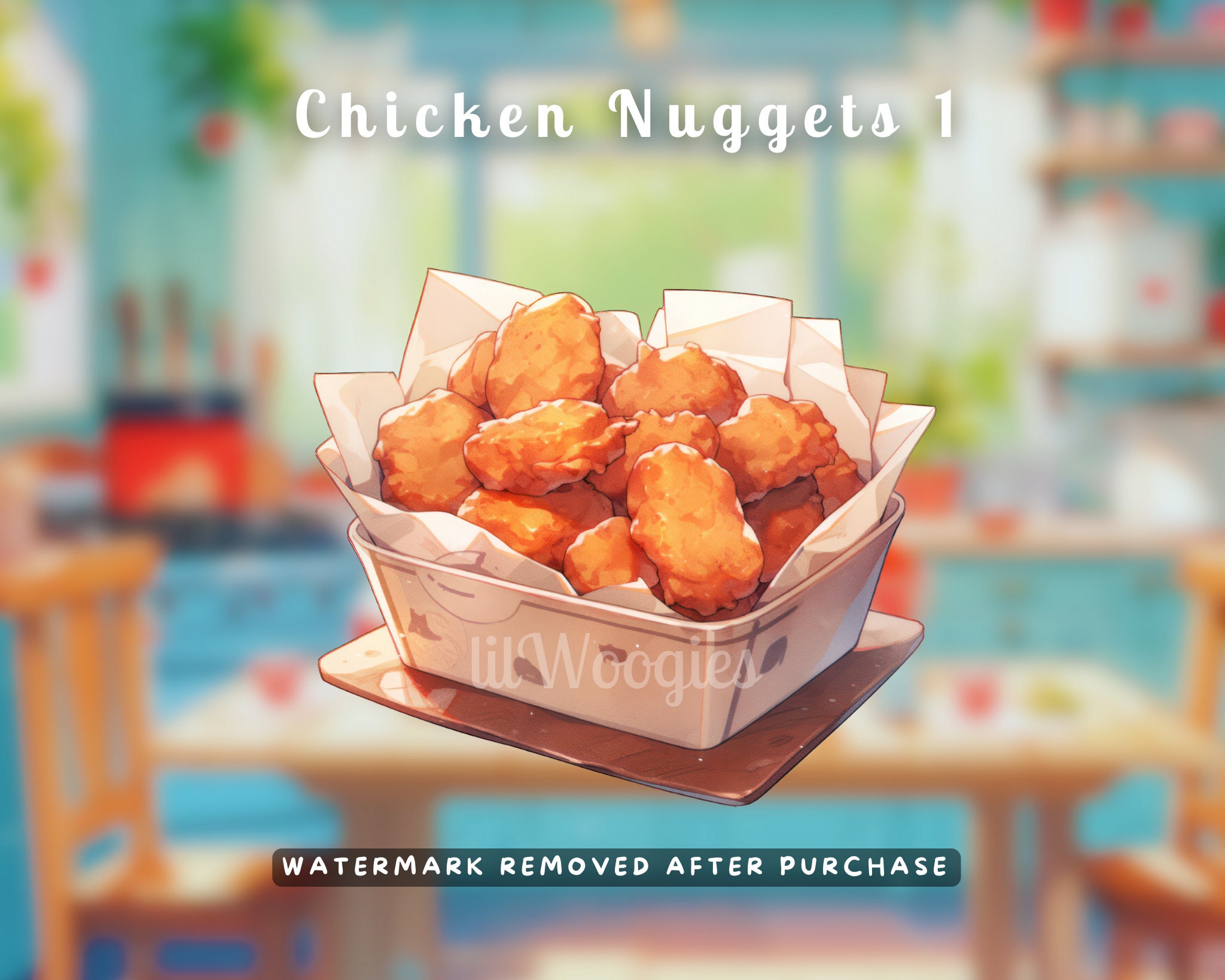 5x Tasty Chicken Nuggets Pngtuber Transparent Props Vtuber Assests ...