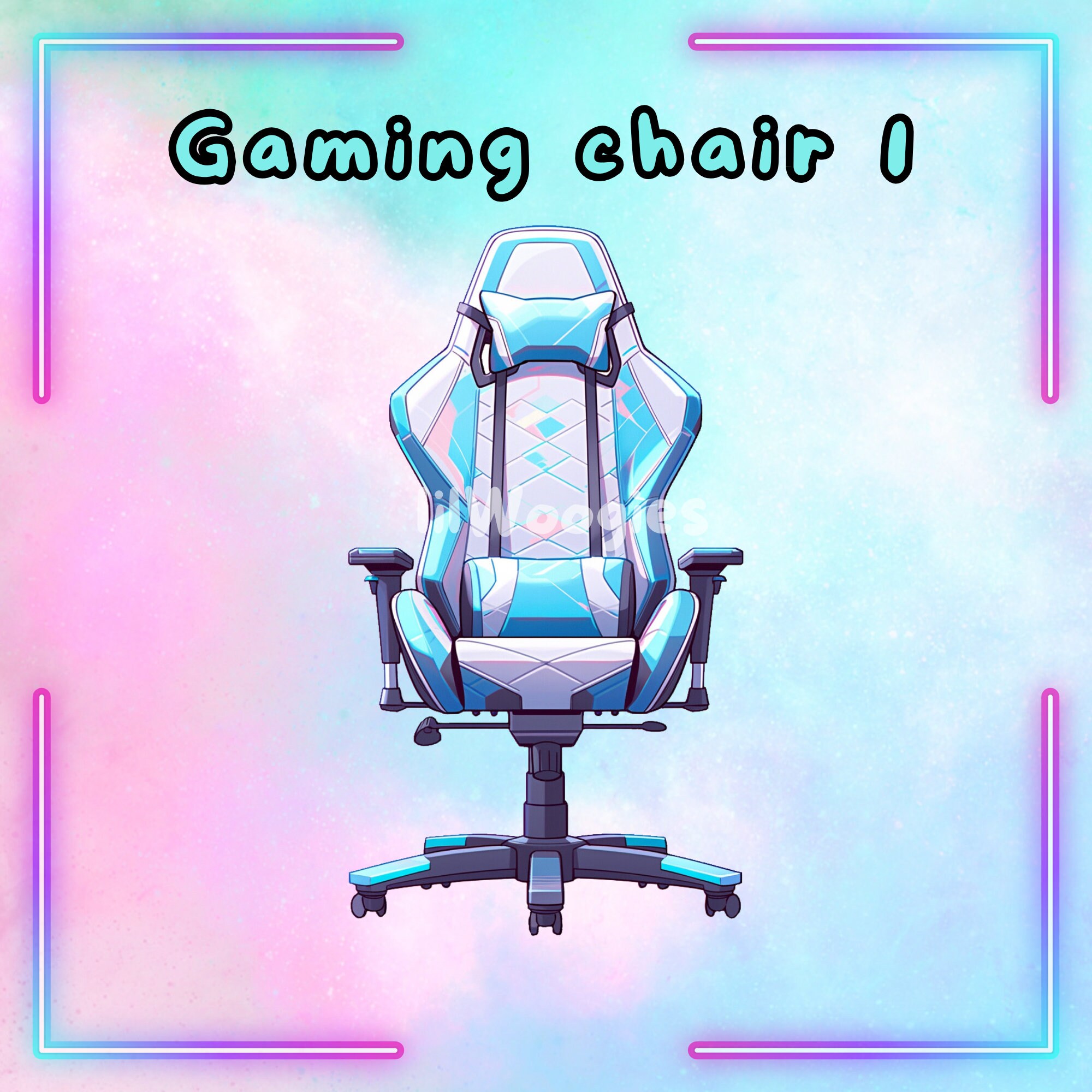 5x Vtuber Gaming Chairs Transparent Cute Kawaii Pink - Etsy