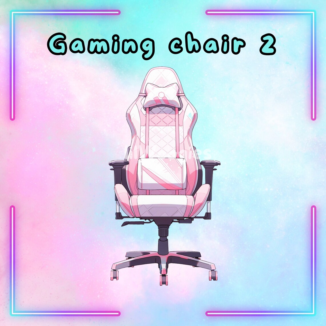 5x Vtuber Gaming Chairs Transparent Cute Kawaii Pink - Etsy