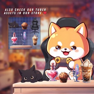 Chibi Gamer Shiba Dog Pngtuber | Kawaii | Ready for Twitch | Vtuber ...