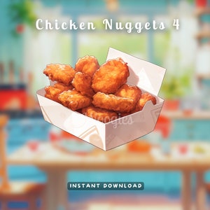5x Tasty Chicken Nuggets | Pngtuber | Transparent Props | Vtuber ...
