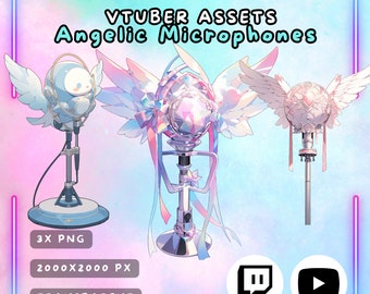 4x Vtuber Microphones Popstar | Cute | Kawaii | Pink | Glossy | Digital ...