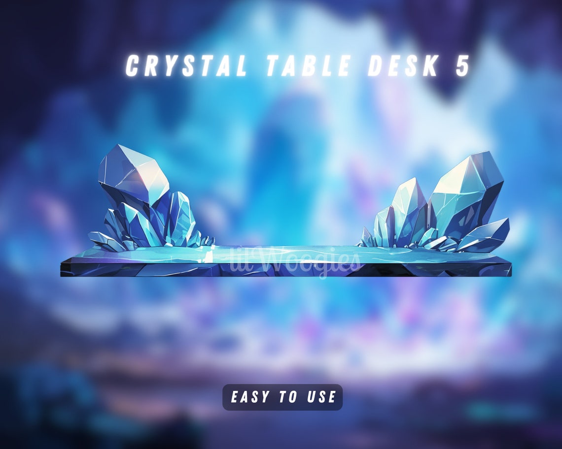 Vtuber Crystal Table Desks 5x | Pngtuber | Transparent Props | Cute ...