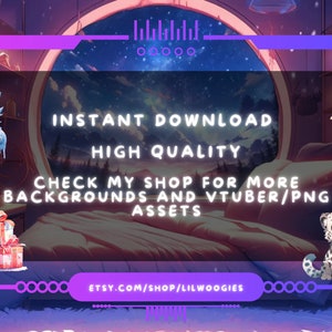 Animated Winter Bed Room Background | Vtuber Overlay | Twitch Stream ...