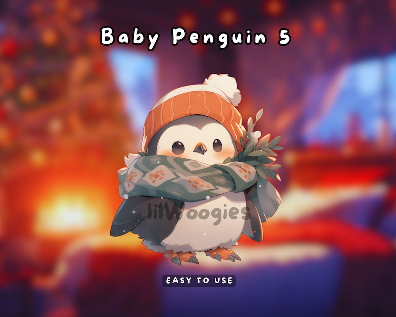 5x Vtuber Baby Christmas Penguin Transparent Cute Pets Kawaii Fawn Cozy ...