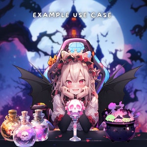 5x Vtuber Halloween Vampire Wings | Transparent | Cute | Kawaii ...