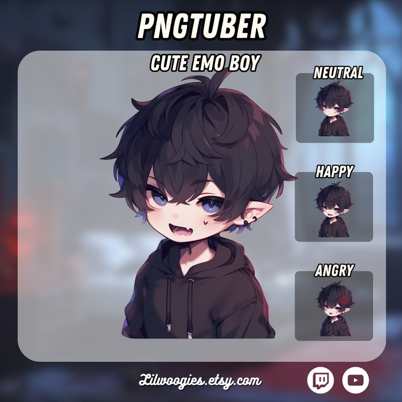 Male Emo Png Tuber - Etsy