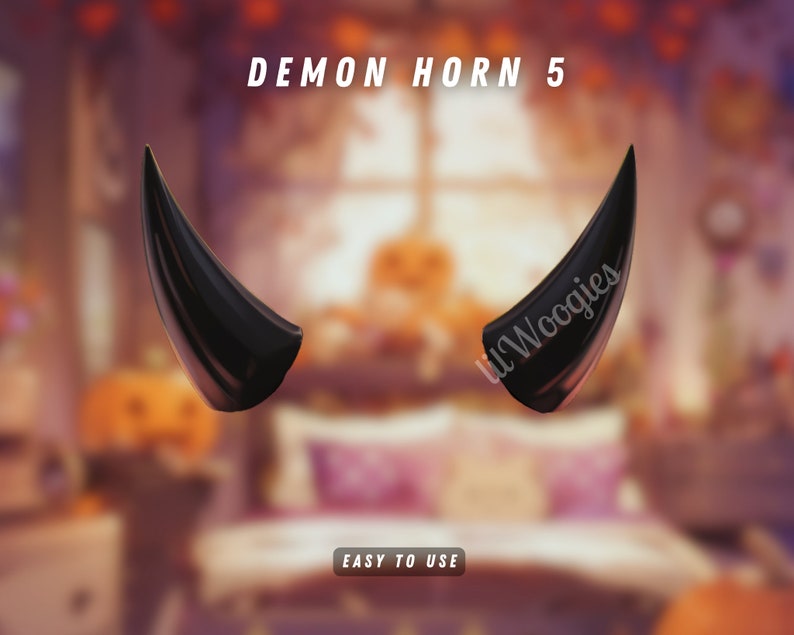 5x Vtuber Demon Horns Assets Dragon Horns Cute Devil Transparent ...