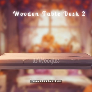 Vtuber Wooden Table Desks 5x | Pngtuber | Transparent Props | Cute ...