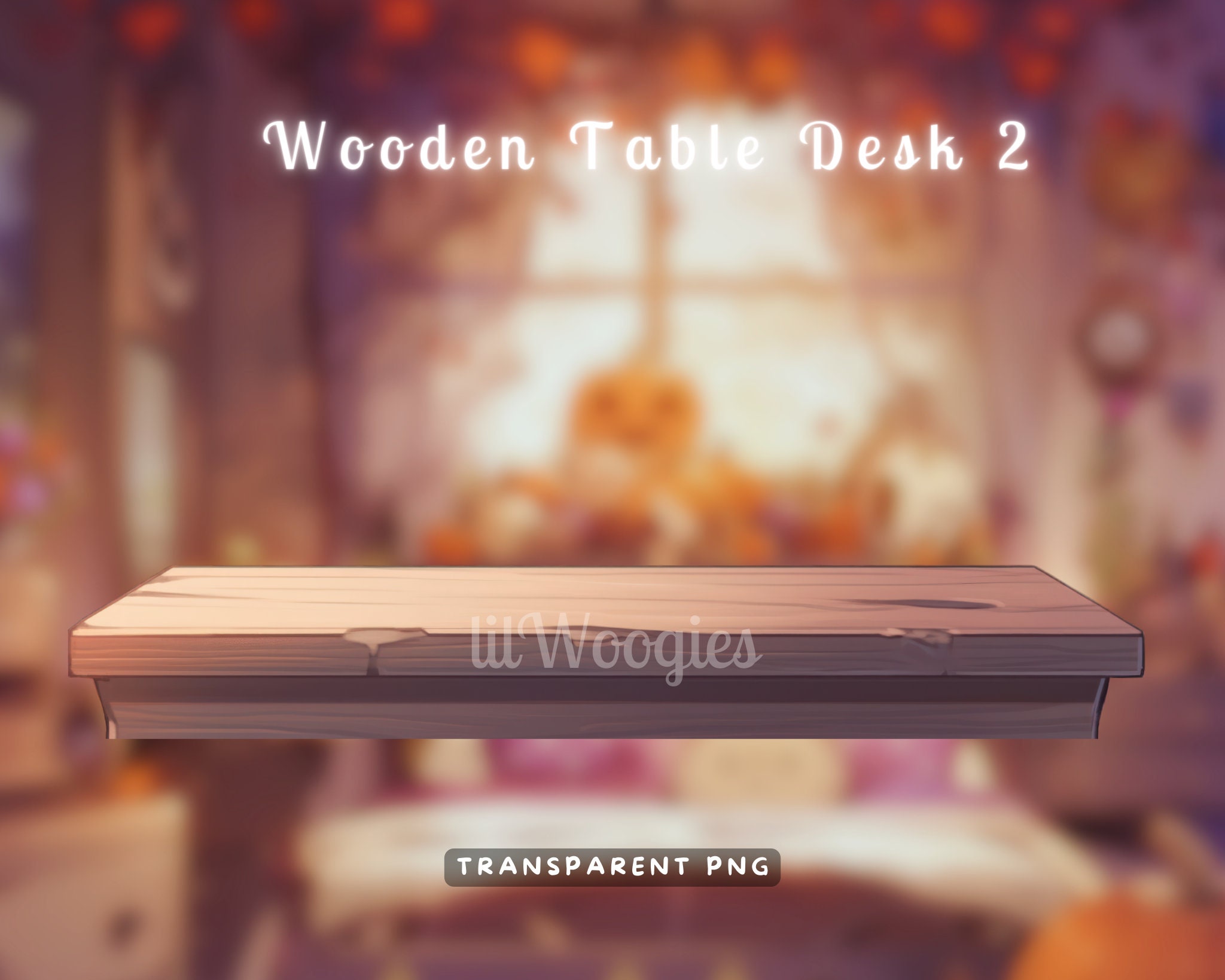 Vtuber Wooden Table Desks 5x | Pngtuber | Transparent Props | Cute ...