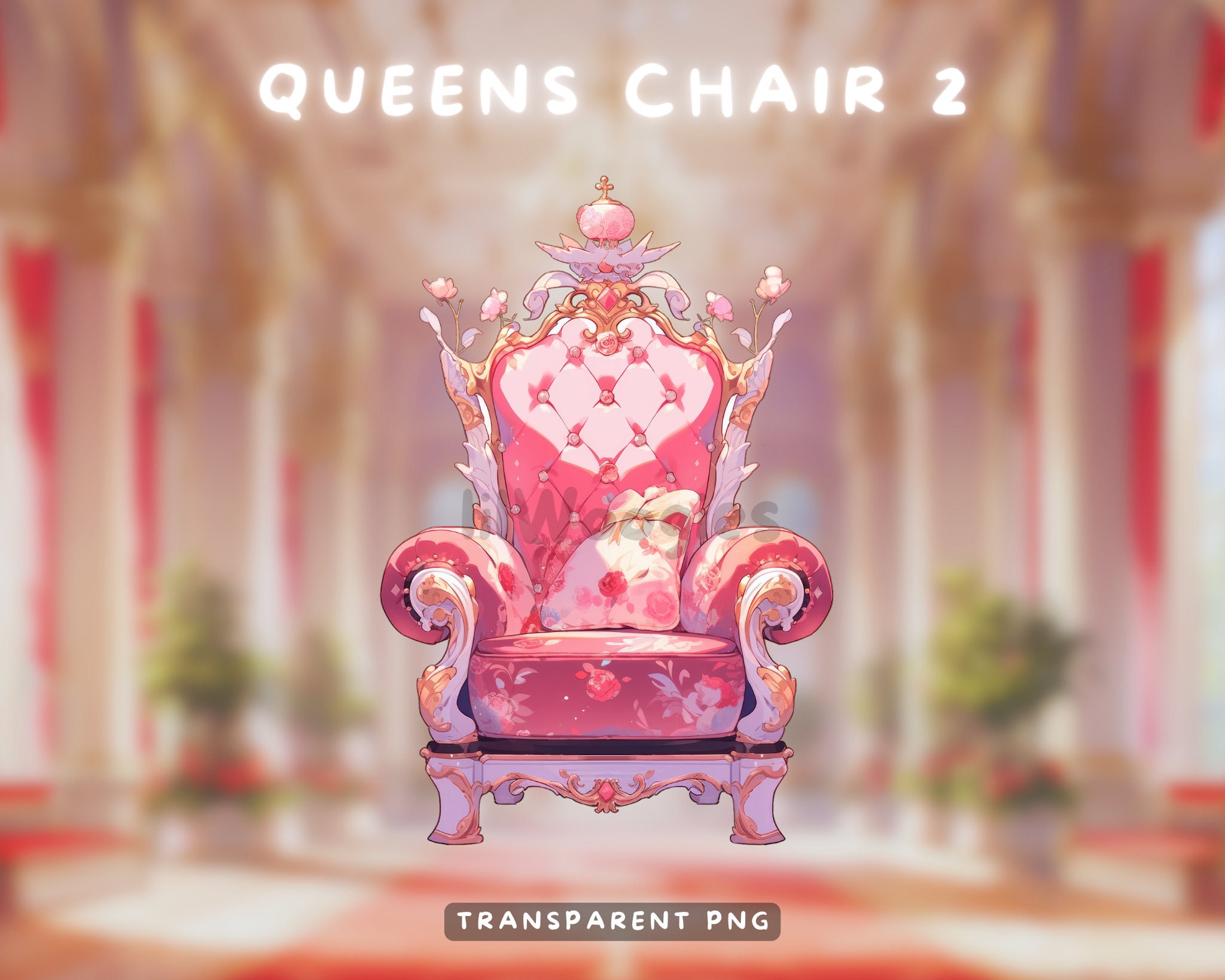 4x Vtuber Luxury Throne Chairs Pngtuber Transparent Cute - Etsy Australia