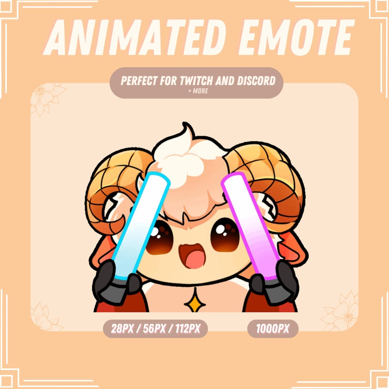Animated Twitch Emote, Zodiac Aries Sign Emote, Cute Emote, Funny Emote ...