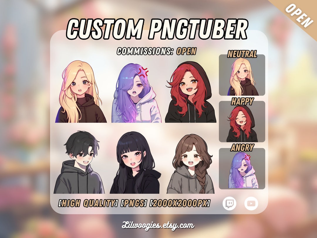 Custom Png-tuber | Chibi | Cute | Premade | Pngtuber | Custom | Kawaii ...