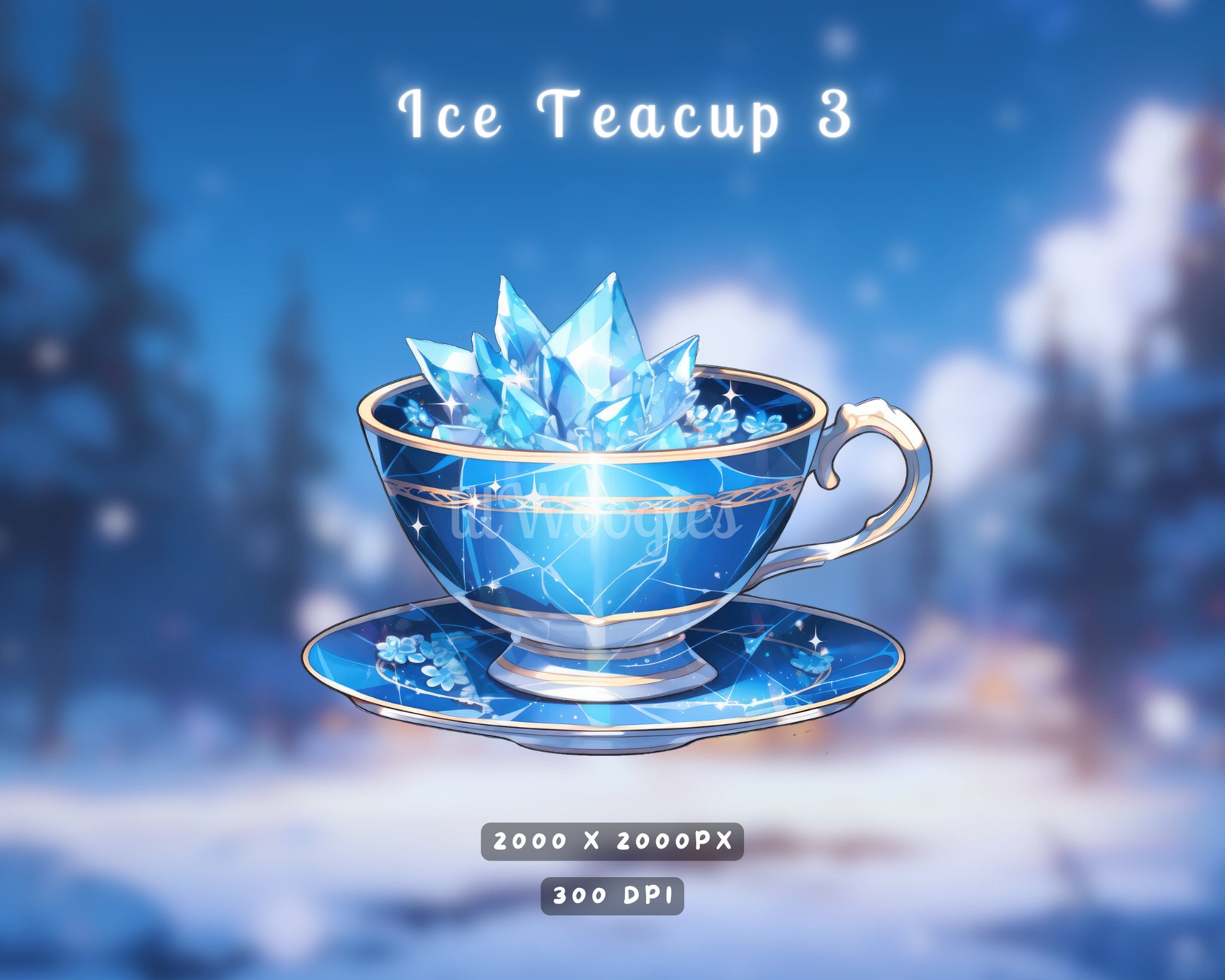 5x Ice Cup Teacups Pngtuber Transparent Cute Vtuber Assets Christmas ...