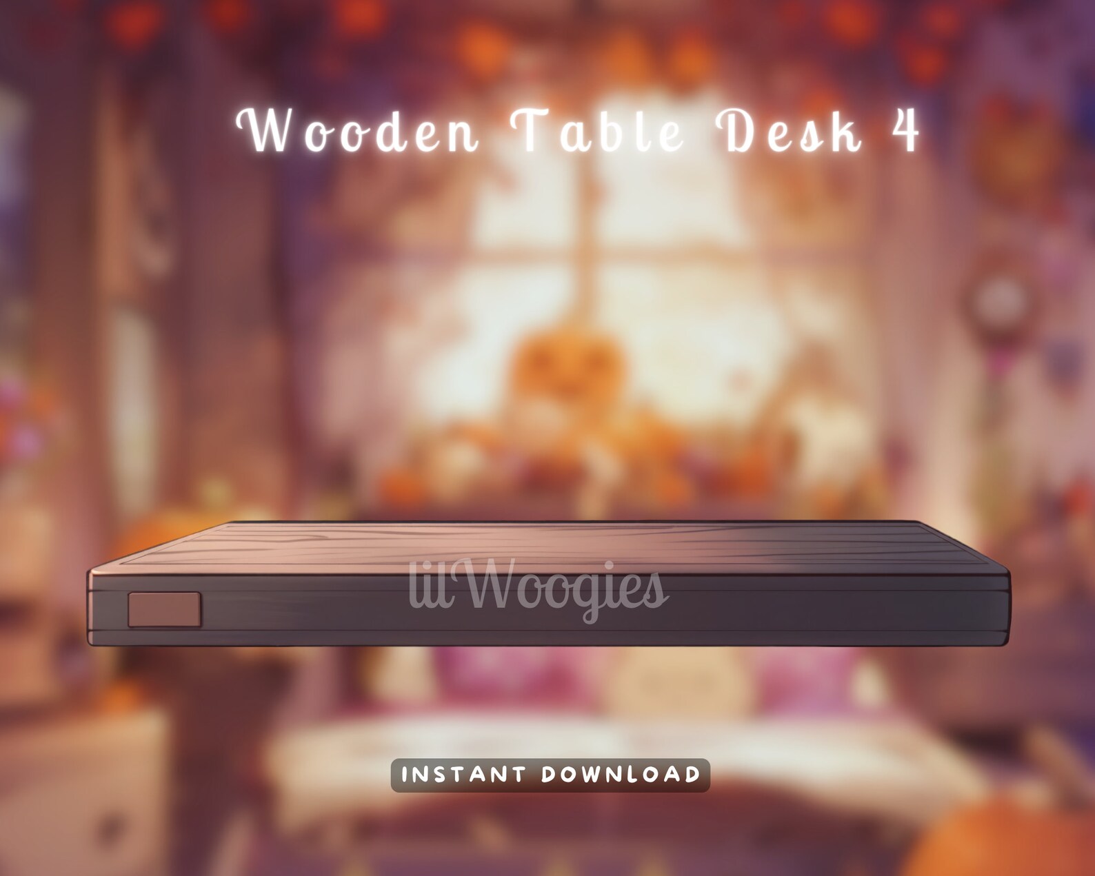 Vtuber Wooden Table Desks 5x | Pngtuber | Transparent Props | Cute ...