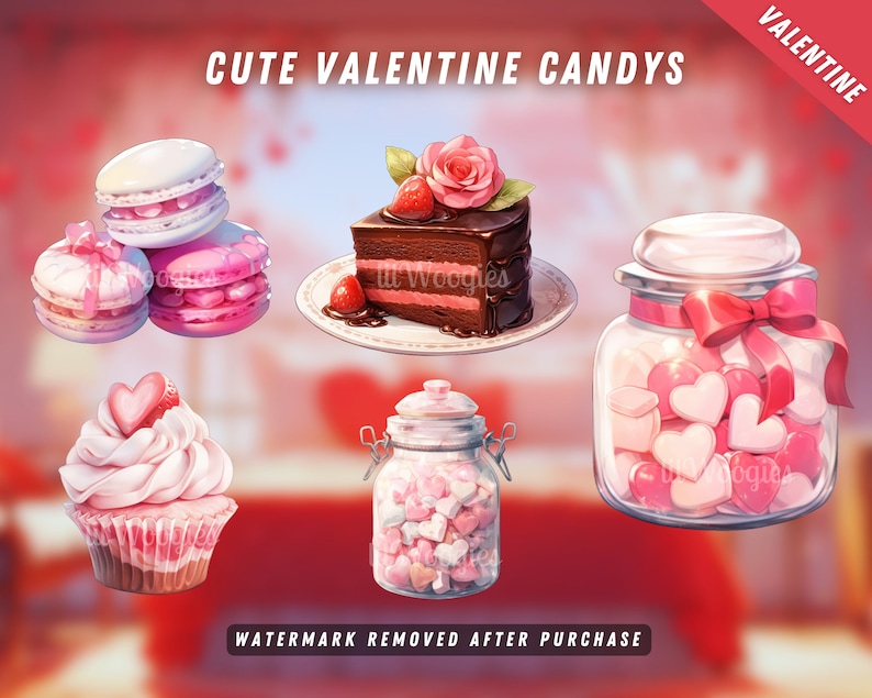 5x Sweet Valentine Candy's Vtuber Assets Delicious Sweeties Anime ...