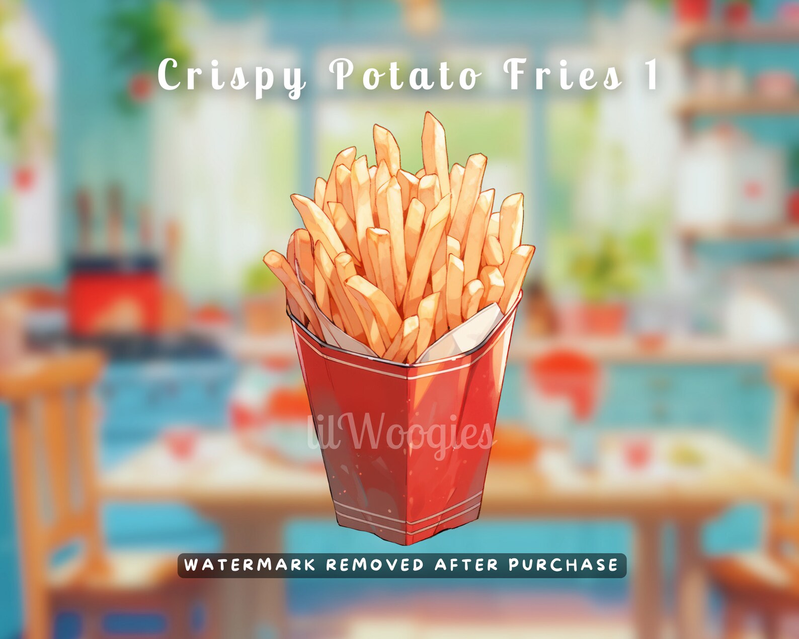 Vtuber Crispy Fries 5x | Pngtuber | Transparent Props | Cute Snacks ...