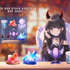 5x Vtuber Demon Horns Assets | Dragon Horns | Cute Devil | Transparent ...