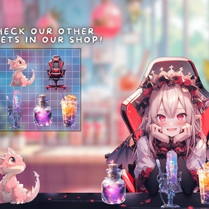 2x Vtuber Boba Tea | Cute Beverage | Kawaii Drinks | Bubble Tea ...