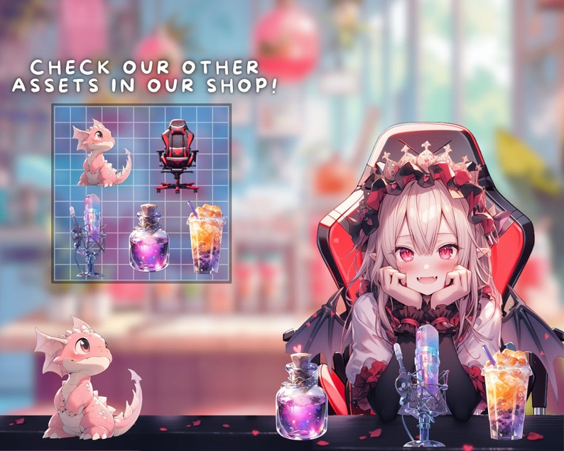 2x Vtuber Boba Tea Cute Beverage Kawaii Drinks Bubble - Etsy