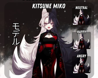 Cute Kitsune Pngtuber Kawaii Ready for Twitch Streamlabs Vtuber Avatar ...