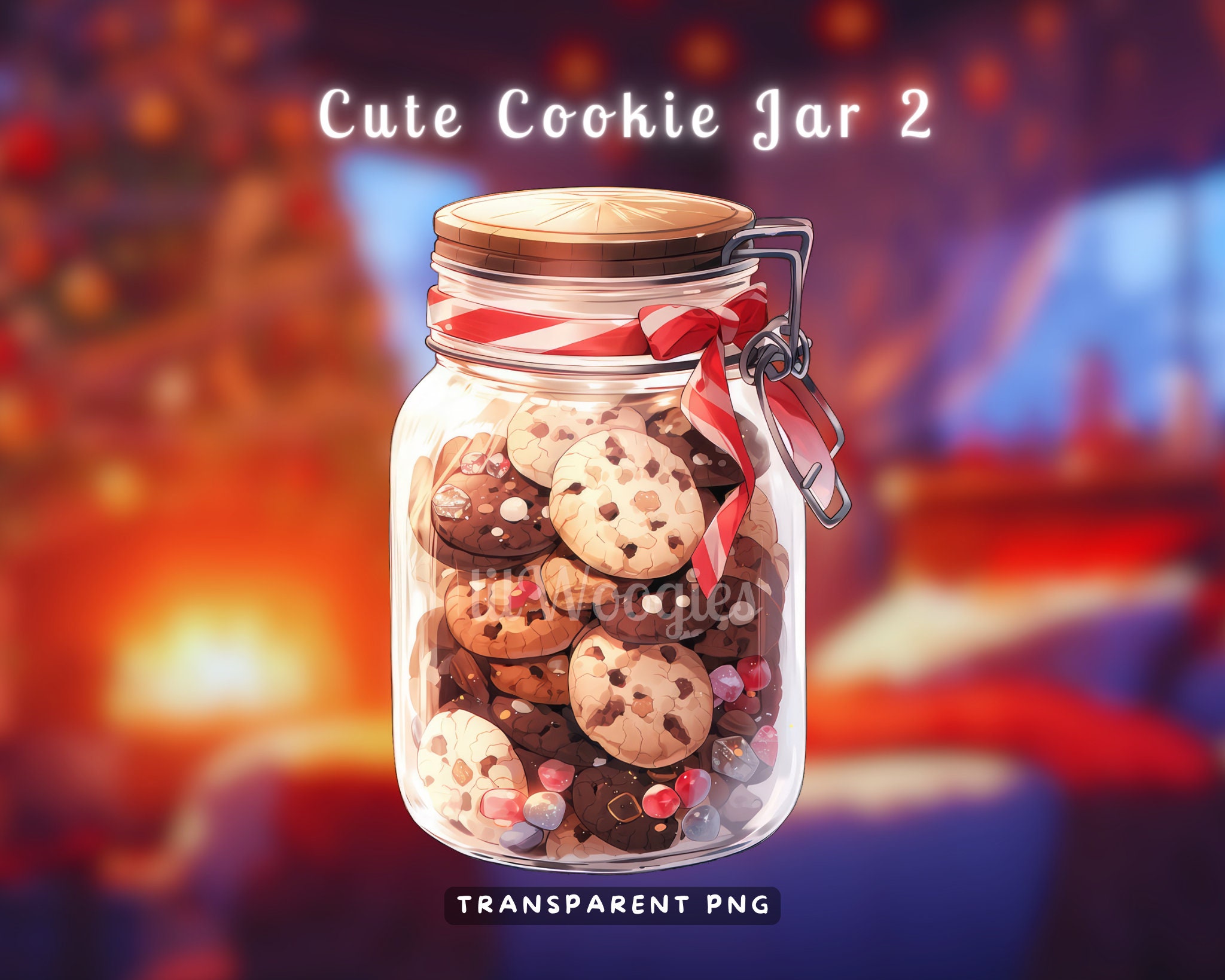 5x Vtuber Cute Cookie Jars Transparent Holiday Xmas - Etsy UK