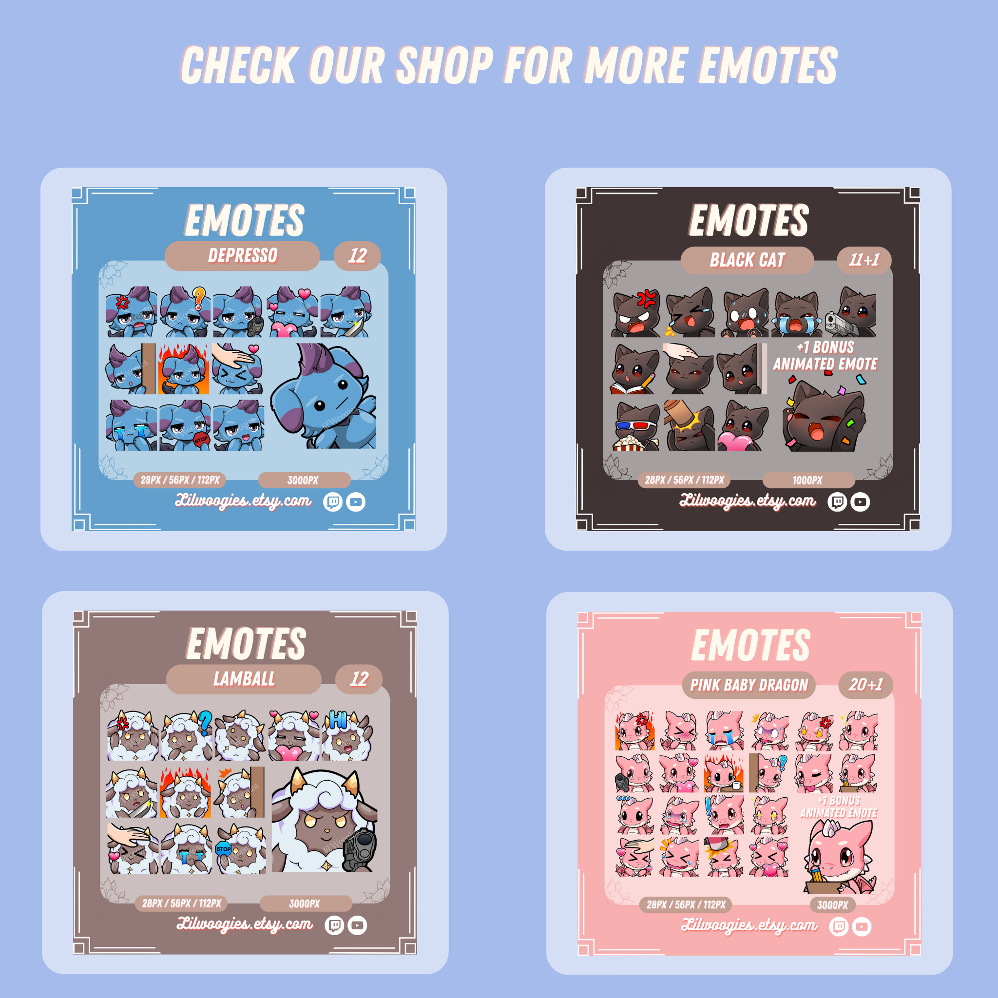 21 Blue Baby Dragon Twitch Emotes, Twitch Sub Emotes, Chibi Emotes ...