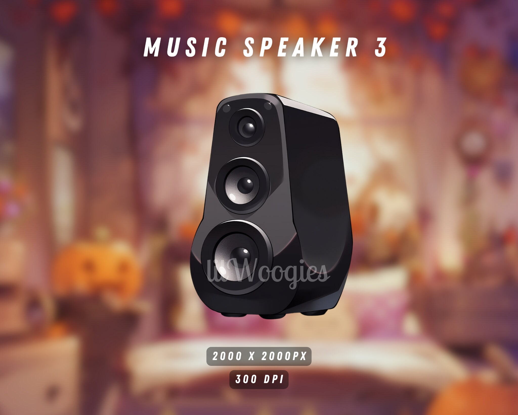 5x Vtuber Musical Speaker Assets Music Speaker Set Cute Props Anime ...