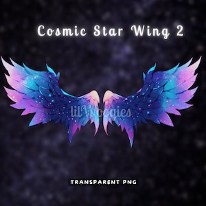 5x Cosmic Star Wings | Pngtuber | Transparent | Cute | Vtuber Assets ...