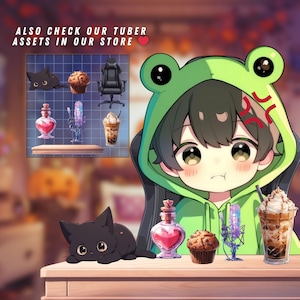 Cute Frog Boy Pngtuber | Kawaii | Ready for Twitch | Vtuber Avatar ...