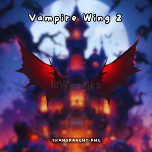5x Vtuber Halloween Vampire Wings | Transparent | Cute | Kawaii ...