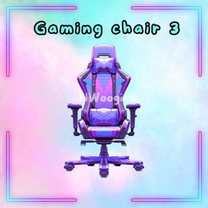 5x Vtuber Gaming Chairs | Transparent | Cute | Kawaii | Pink | Glossy ...