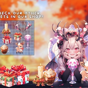 5x Vtuber Deer Antler Assets | Christmas | Cute Ears | Transparent ...