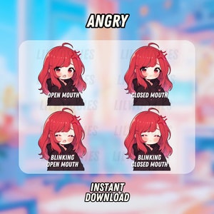 Cute Red Hair Girl Pngtuber | Kawaii | Ready for Twitch | Streamlabs ...