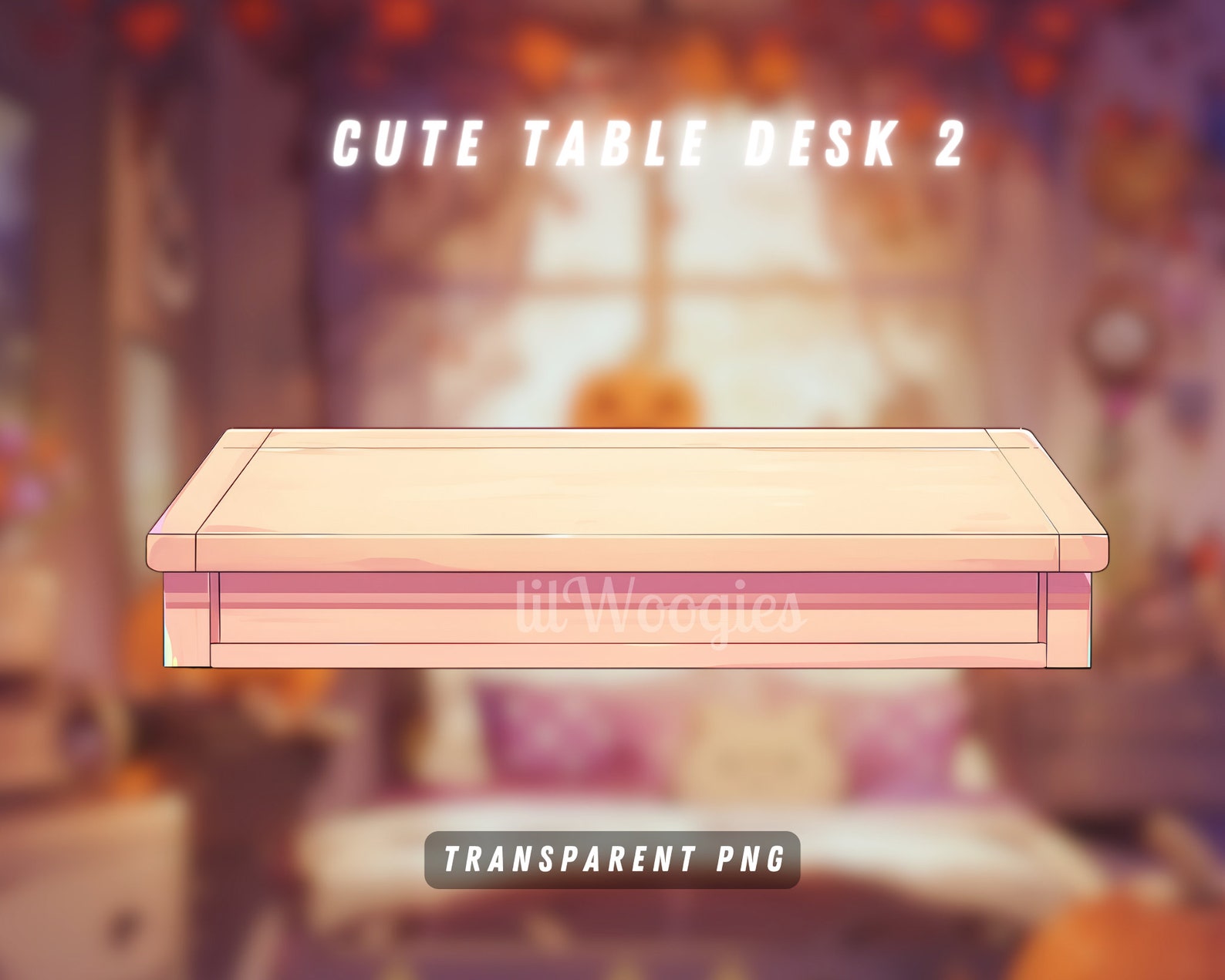 Vtuber Cute Table Desks 5x | Pngtuber | Transparent Props | Cute ...