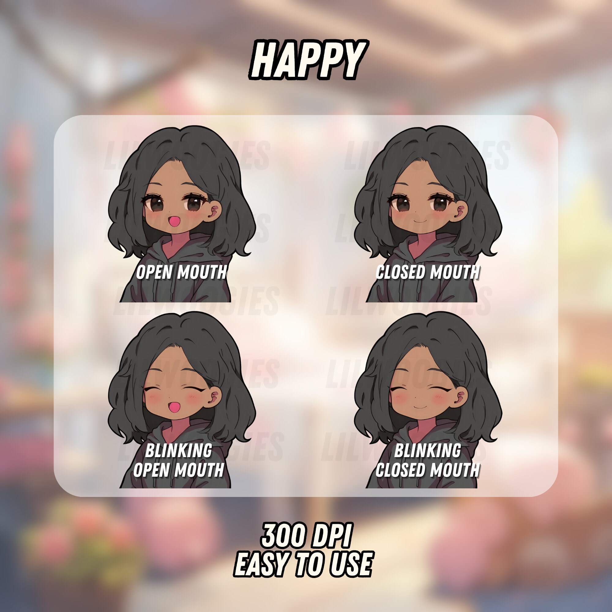 Cute Girl Pngtuber Kawaii Ready for Twitch Streamlabs Vtuber Avatar ...