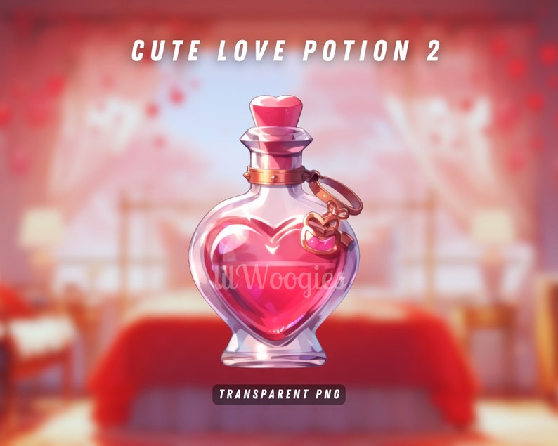 5x Cute Valentine Love Potions | Vtuber Assets | Cute Perfume | Anime ...