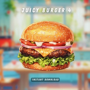 Vtuber Juicy Burgers 5x | Pngtuber | Transparent Props | Cute Fastfood ...