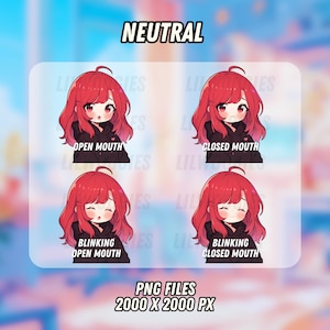 Cute Red Hair Girl Pngtuber | Kawaii | Ready for Twitch | Streamlabs ...
