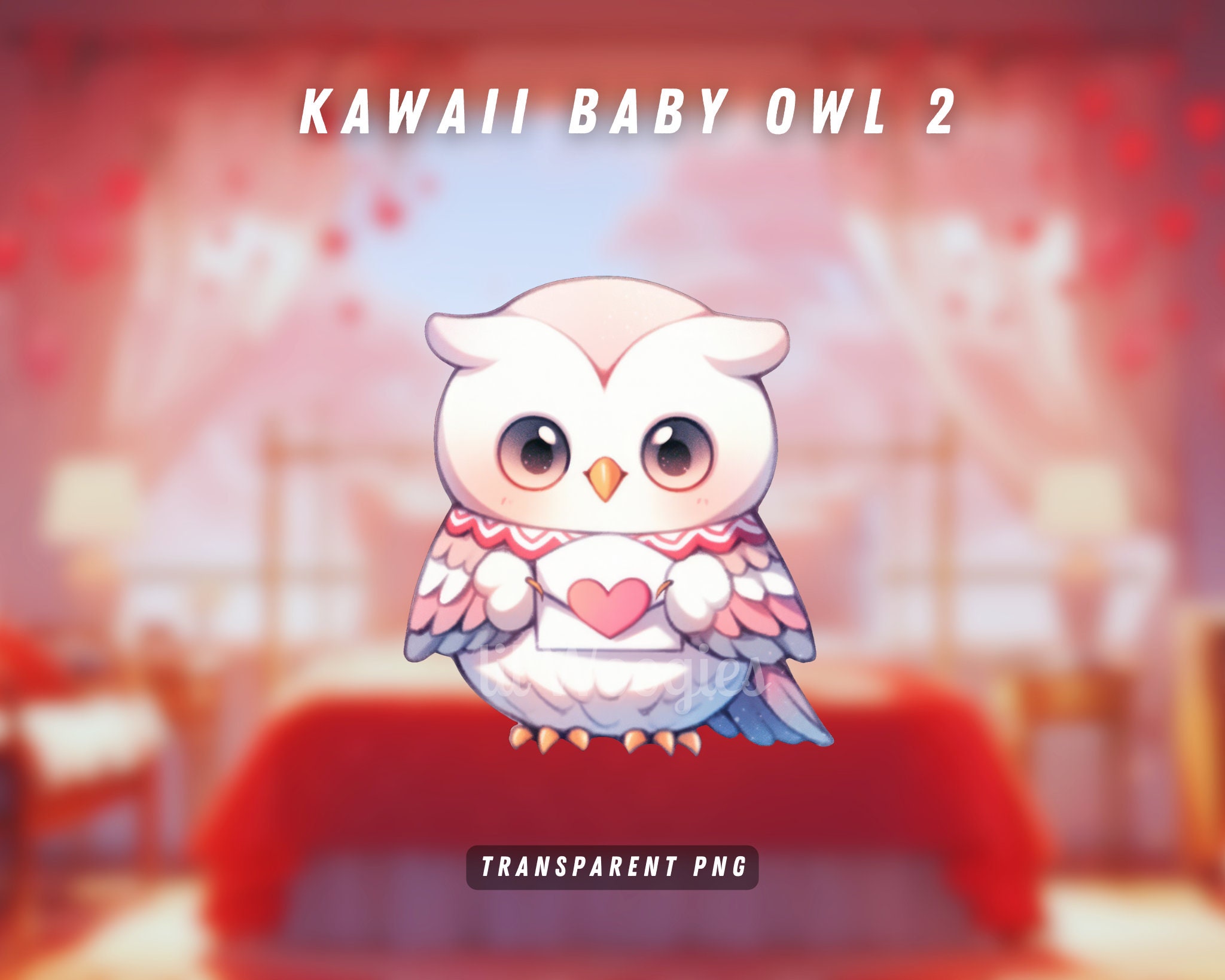 5x Cute Baby Valentine Owl Vtuber Assets Fantasy Pets Anime Pngtuber ...