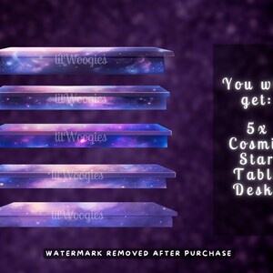 5x Cosmic Star Table Desks | Pngtuber | Transparent | Cute | Vtuber ...