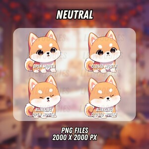 Chibi Shiba Inu Dog Pngtuber | Kawaii | Ready for Twitch | Vtuber ...