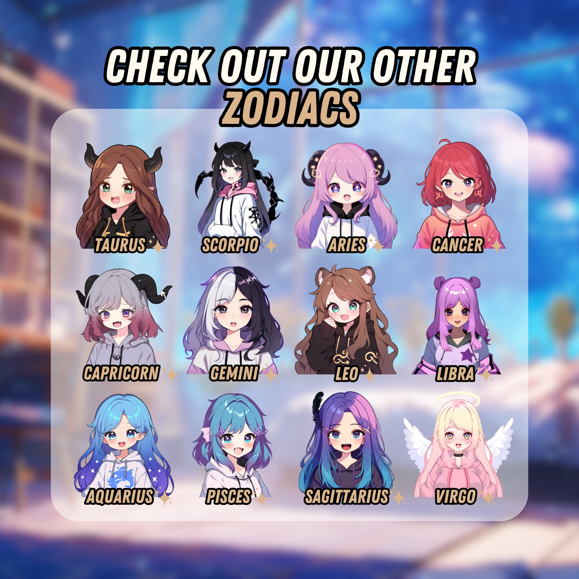 Cute Zodiac Aries Girl Pngtuber | Kawaii | Ready for Twitch ...